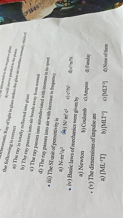 V The Dimensions Of Impulse Are Filo