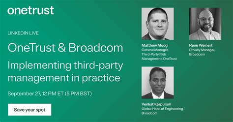 Onetrust On Linkedin Join Our Exclusive Webinar Third Party Management In Practice Insights…