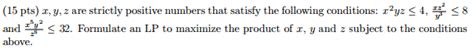 Nonlinear Optimization Linear Programming With Products As