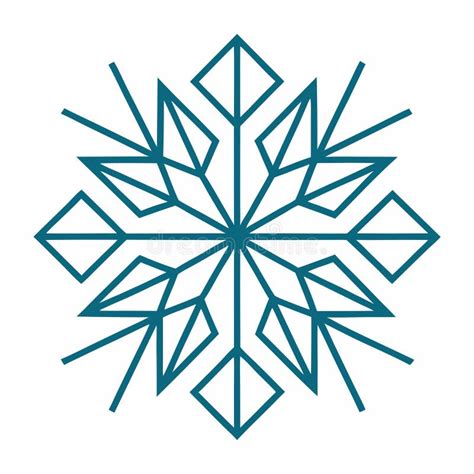 A Geometric Blue Snowflake Design Features Angular Shapes And A Symmetrical Pattern Stock Image