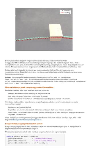 Using Kalman Filter For Object Tracking Matlab And Simulink Example Pdf