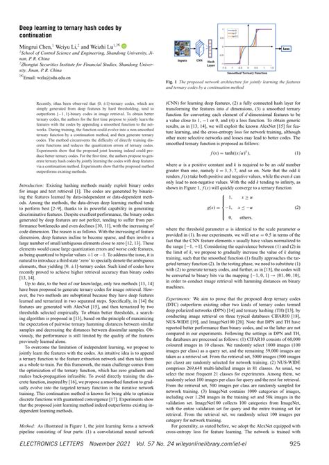 Pdf Deep Learning To Ternary Hash Codes By Continuation