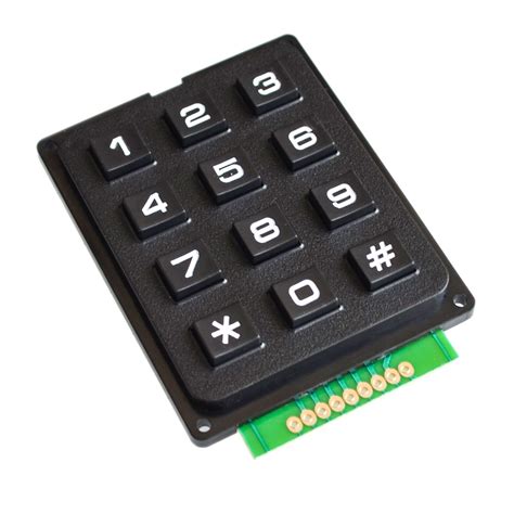 mua 3x4 matrix array keypad black external membrane keyboard module