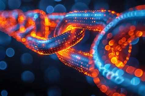 Premium Photo Blockchain Concept AI Generated