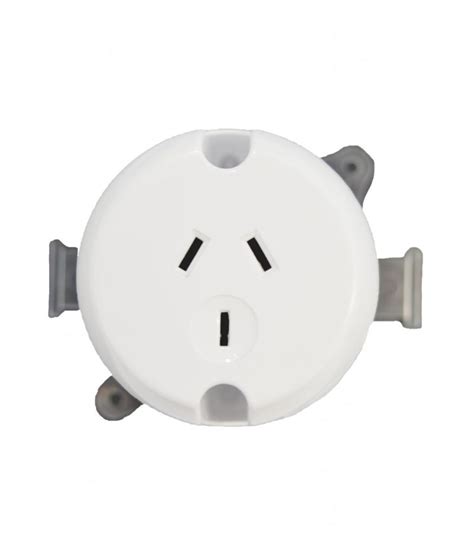 Hyena Sgl Surface Socket 10a 3pin White Surface Socket Switches And