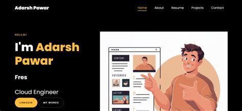 adarsh pawar on linkedin webdev portfolio aws