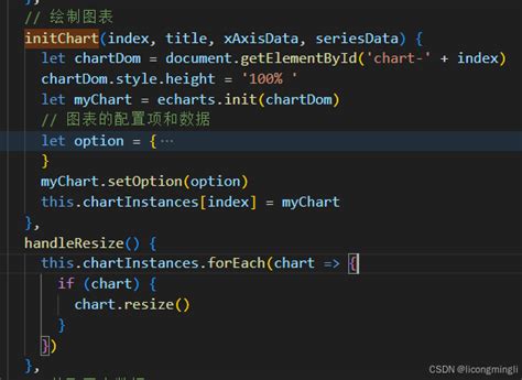 Echarts 遍历多个图表，并添加resize缩放echart Resize Csdn博客