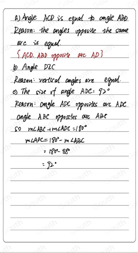 solved a b c and d are four points on the circumference of a circle