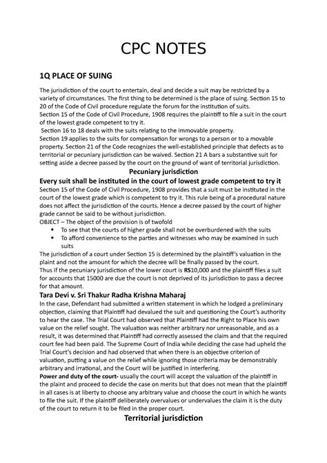 Cpc Exam Notes At Evelyn Lowman Blog