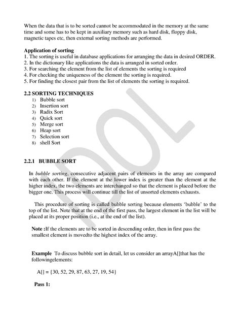 Ass 31 Basic Data Structure When The Data That Is To Be Sorted