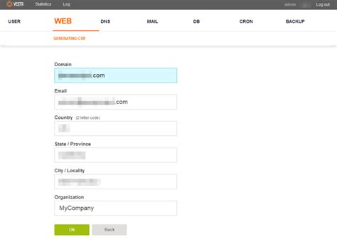 Generating A Csr In Vesta Cp 1byte1byte