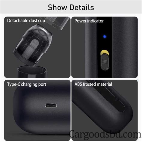 Baseus A2 Car Vacuum Cleaner – black – Cargoods BD