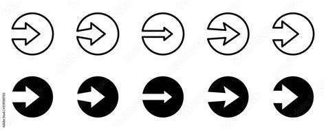 Conjunto de iconos de flechas en círculo Ilustración vectorial Stock Vector Adobe Stock