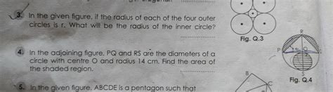 In The Given Figure If The Radius Of Each Of The Four Outer Circles I