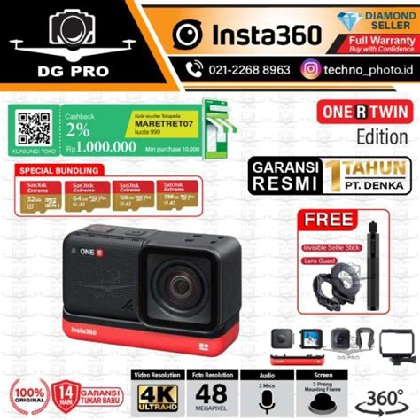 Promo Insta360 One R Twin Edition Action Camera Insta 360 Original Diskon 1 Di Seller