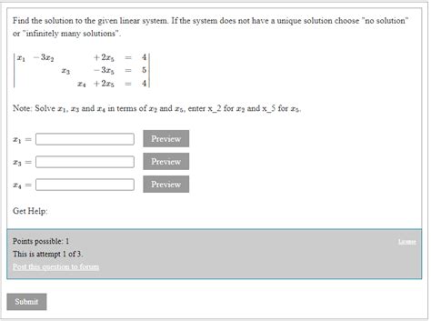 Solved Find The Solution To The Given Linear System If The Chegg