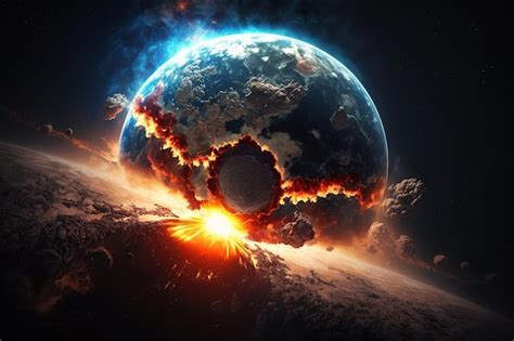 Premium Ai Image Explosion Of Planet Black Hole In A Galaxy With Nebula