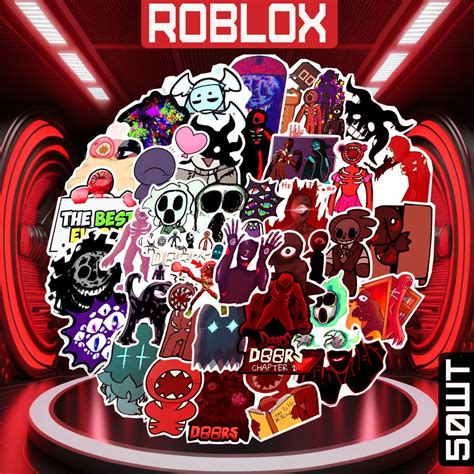Набор наклеек "Roblox" 50 шт / Самоклеящиеся стикеры Роблокс - купить с ...