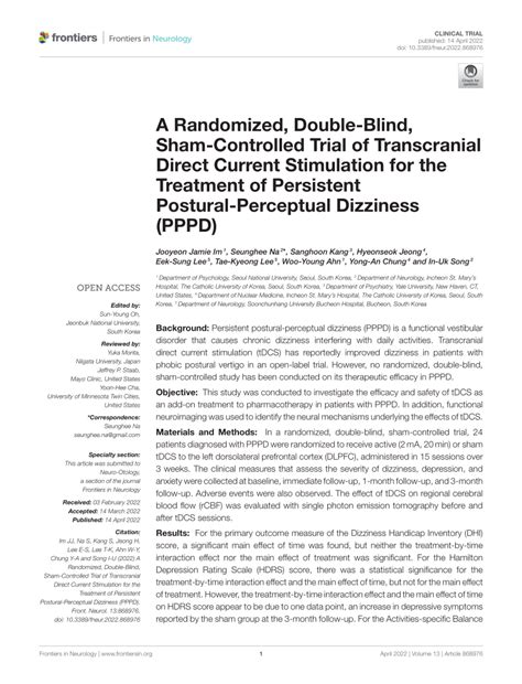 Pdf A Randomized Double Blind Sham Controlled Trial Of Transcranial Direct Current