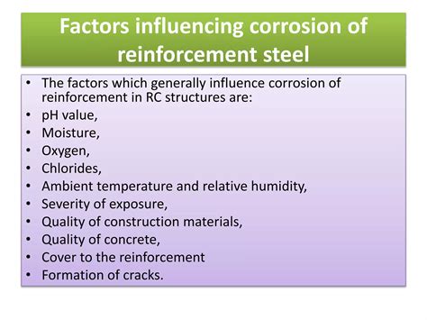 Rrosion Of Reinforcement In Concrete Pptx