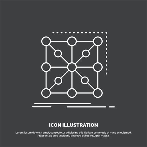 data framework app cluster complex icon line vector symbol for ui