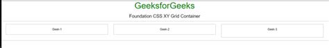 Foundation Css Xy Grid Container Geeksforgeeks
