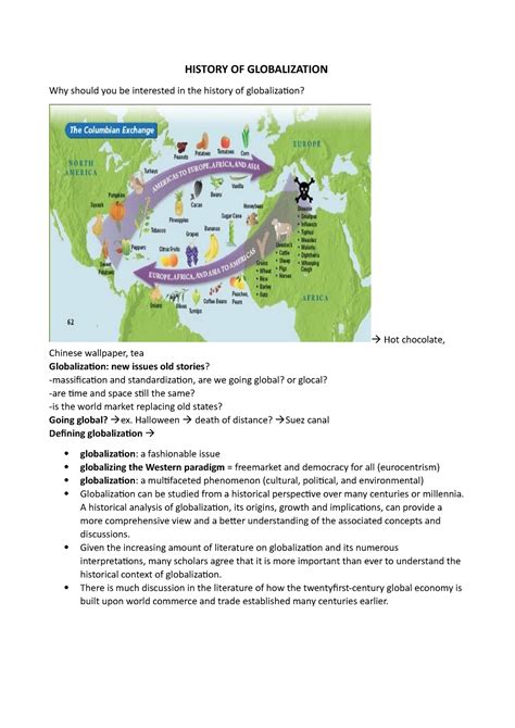 History Of Globalization History Of Globalization Why Should You Be
