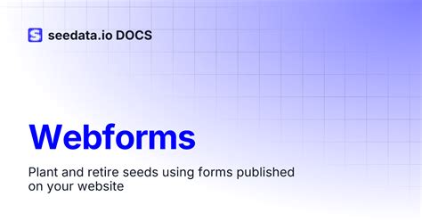 Webforms Docs