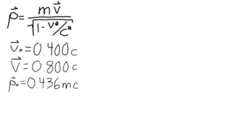 Solved A Proton Has Momentum With Magnitude P0 When Its Speed Is 0 400c In Terms Of P0 What
