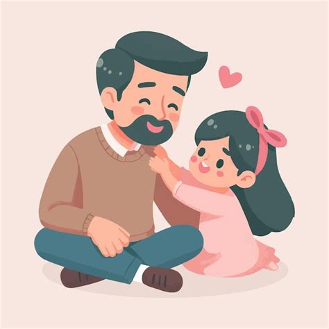 Padre E Hija Vector Premium