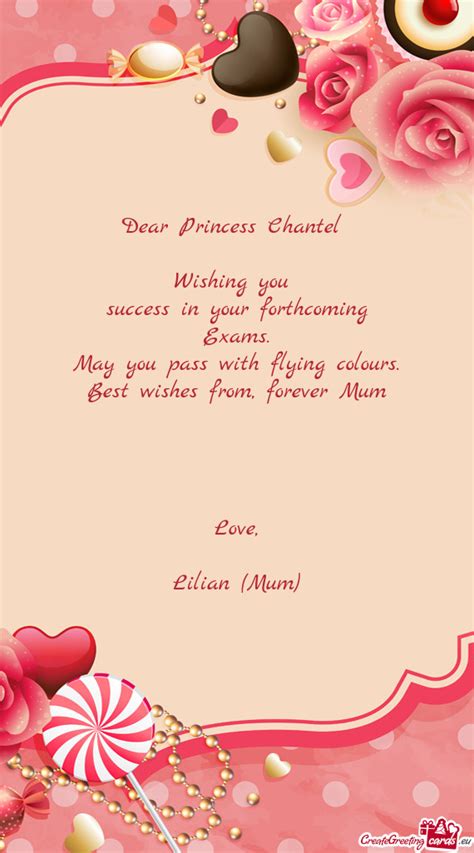Dear Princess Chantel Free Cards