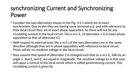 Parallel Operation Of Alternatorpptx Of Pokhara University Pptx