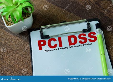 concept of pci dss payment card industry data security standard write on paperwork isolated on