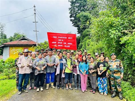 Mass Tree Plantation Drive In Niroyo Wokha By Assam Rifles Nagaland Tribunenagaland Tribune