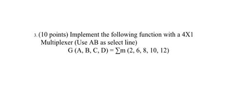 Solved 310 Points Implement The Following Function With A