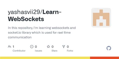 GitHub Yashasvii Learn WebSockets In This Repository I M Learning Websockets And Socket Io