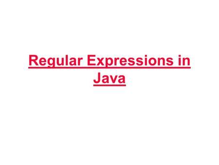 Java Script Pattern Matching Using Regular Expressions. - ppt download