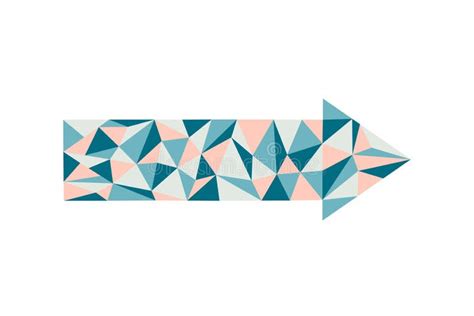 Arrow With Abstract Geometric Pattern Isolated On White Background