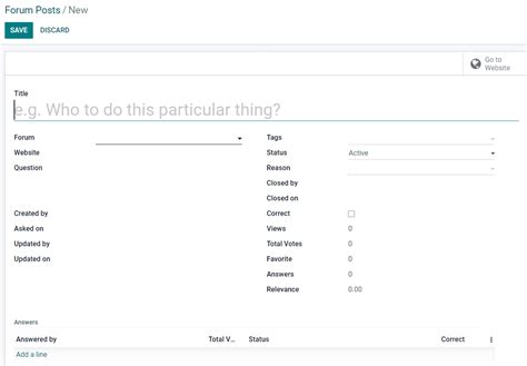 How To Create Manage New Forums Using Odoo 15 Website