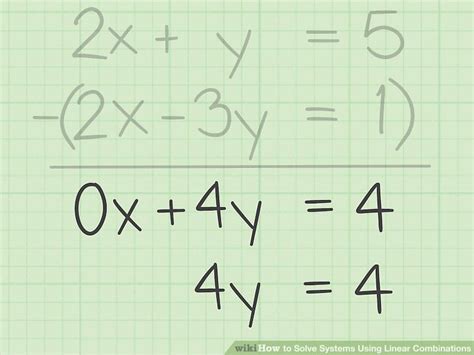 5 Ways To Solve Systems Using Linear Combinations WikiHow Life