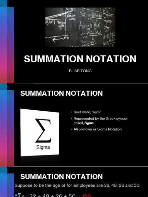 Topic 6 Summation Notation Pdf