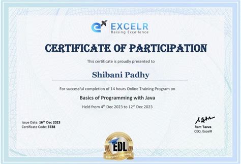 Shibani Padhy On Linkedin Successfully Completed 14 Hrs Of Live Basics Of Programming With Java By