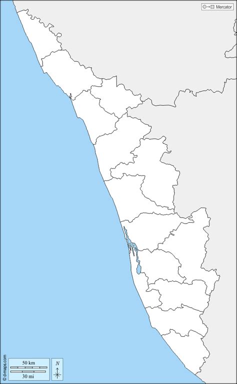 Kerala Map Outline