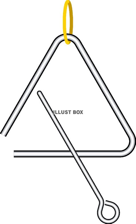 無料イラスト シンプルな打楽器 トライアングル