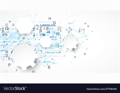 Abstract Technology Concept Circuit Board Color Vector Image