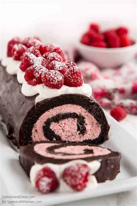 An Easy To Make Chocolate Swiss Roll With A Raspberry Filling This The