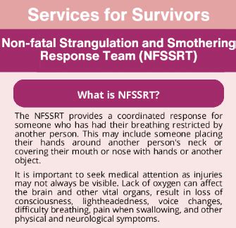 Brochure - Non-fatal Strangulation and Smothering Response Team (NFSSRT) - Safe + Sound