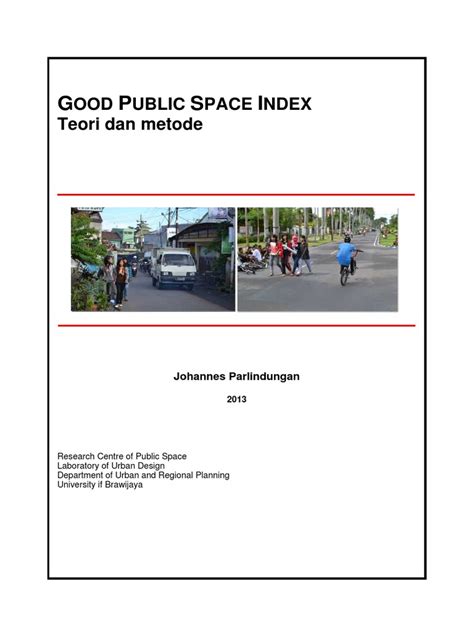 Good Public Space Index Teori Dan Metode Pdf