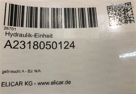 Mercedes A2318050124 - Hydraulik-Einheit für Variodach SL 70KM original ...
