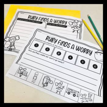 Ruby Finds A Worry Worksheets Activities Book Companion TpT